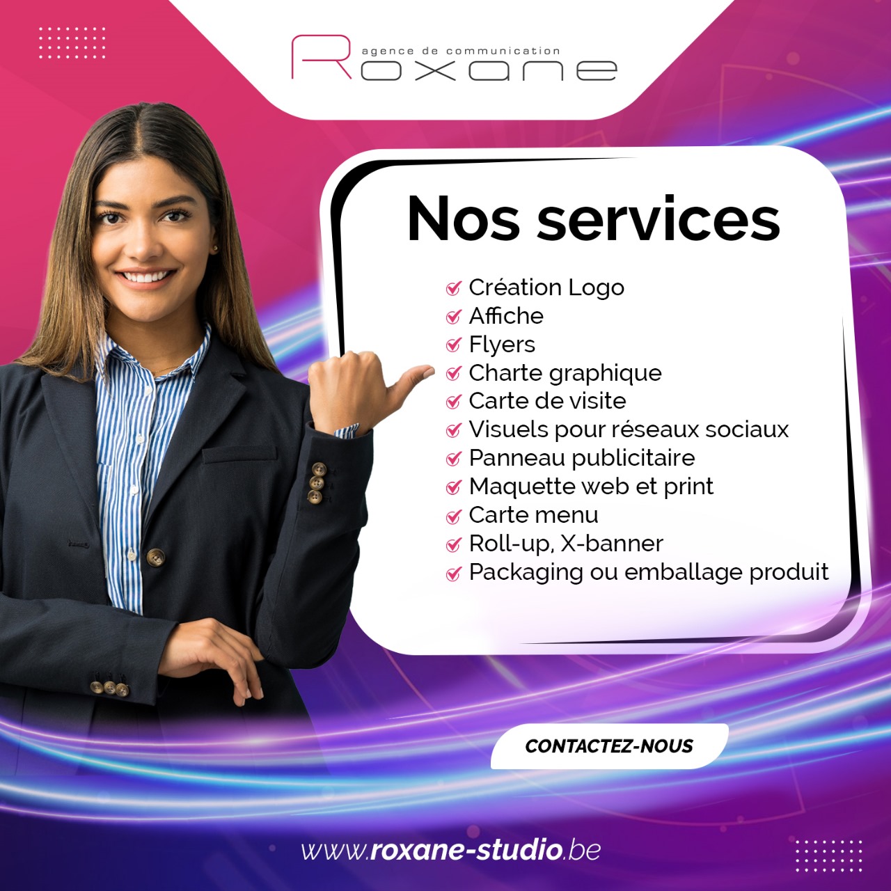 Nos services graphiques - Roxane Studio